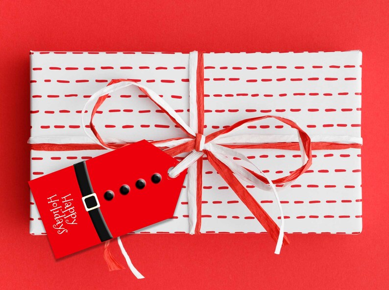 Printable Christmas Gift Tags Santa Claus Holiday Gift Tags - Etsy