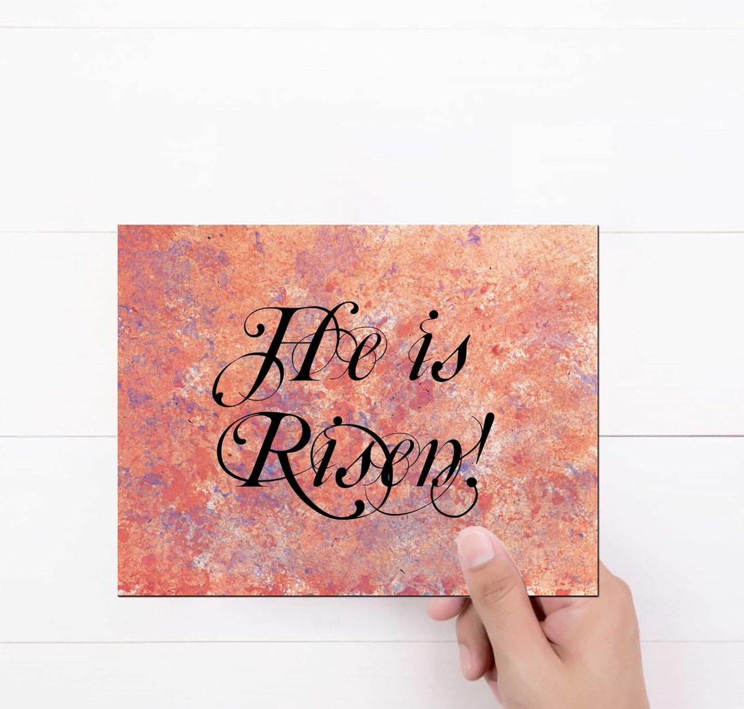 He is Risen Card, Christian, Printable, Religious, Greeting ...