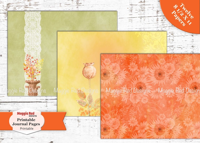 Digital Scrapbook Paper Junk Journal Pages Printable - Etsy