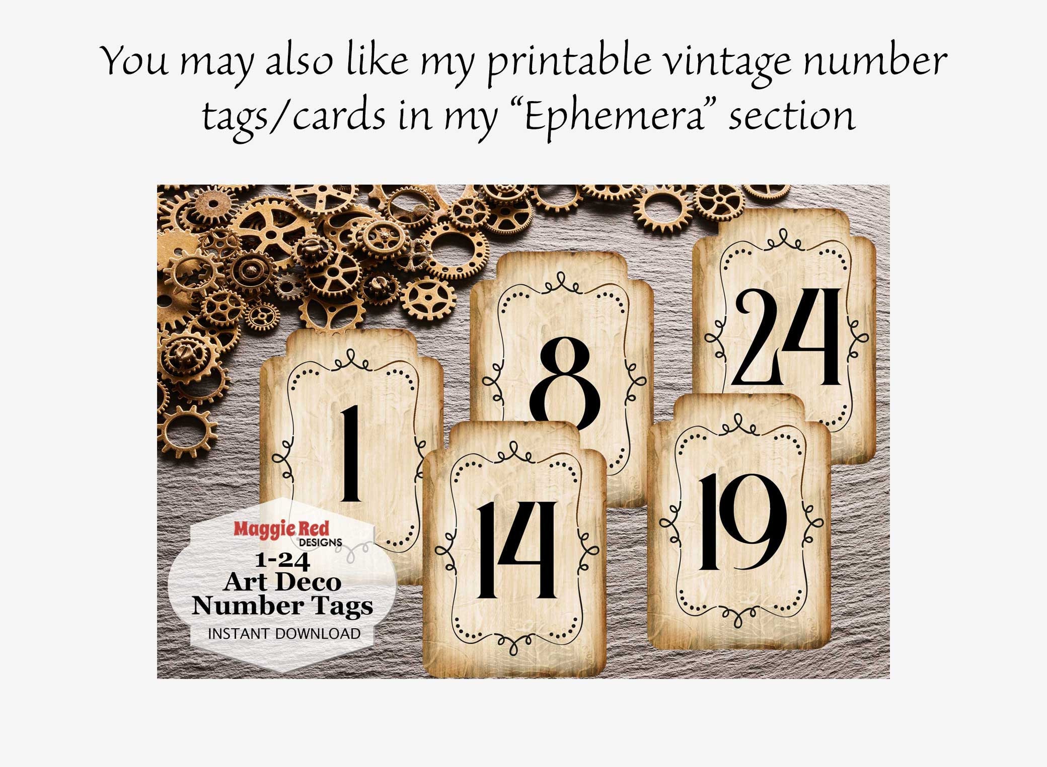 Printable Ephemera Blank Tags Scrapbooking Ephemera Digital - Etsy