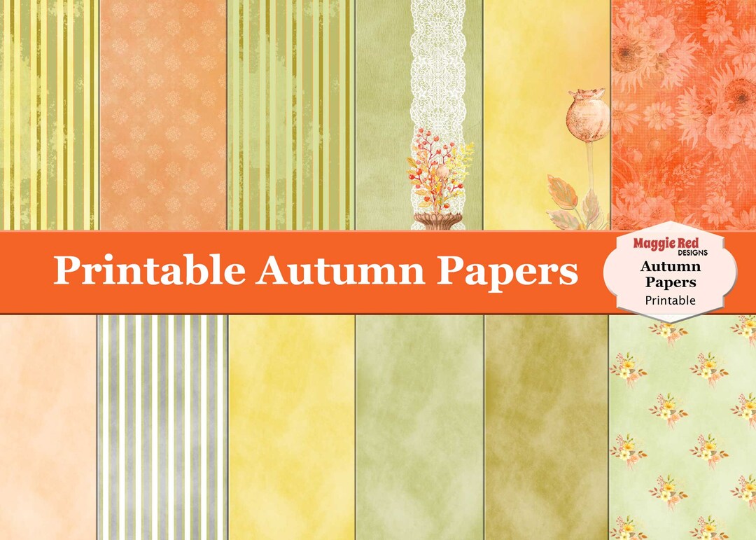 Digital Scrapbook Paper, Junk Journal Pages, Printable Decorative Paper ...