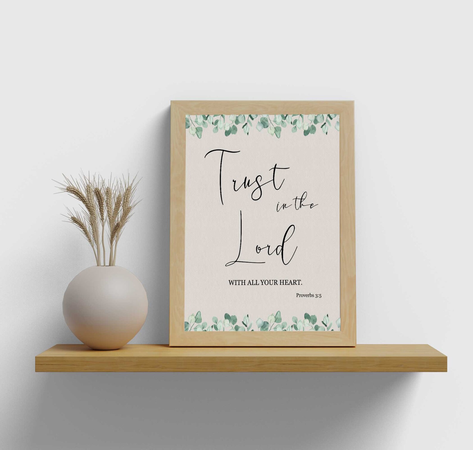 Trust in the Lord Bible Verses Wall Decor Tabletop Print | Etsy