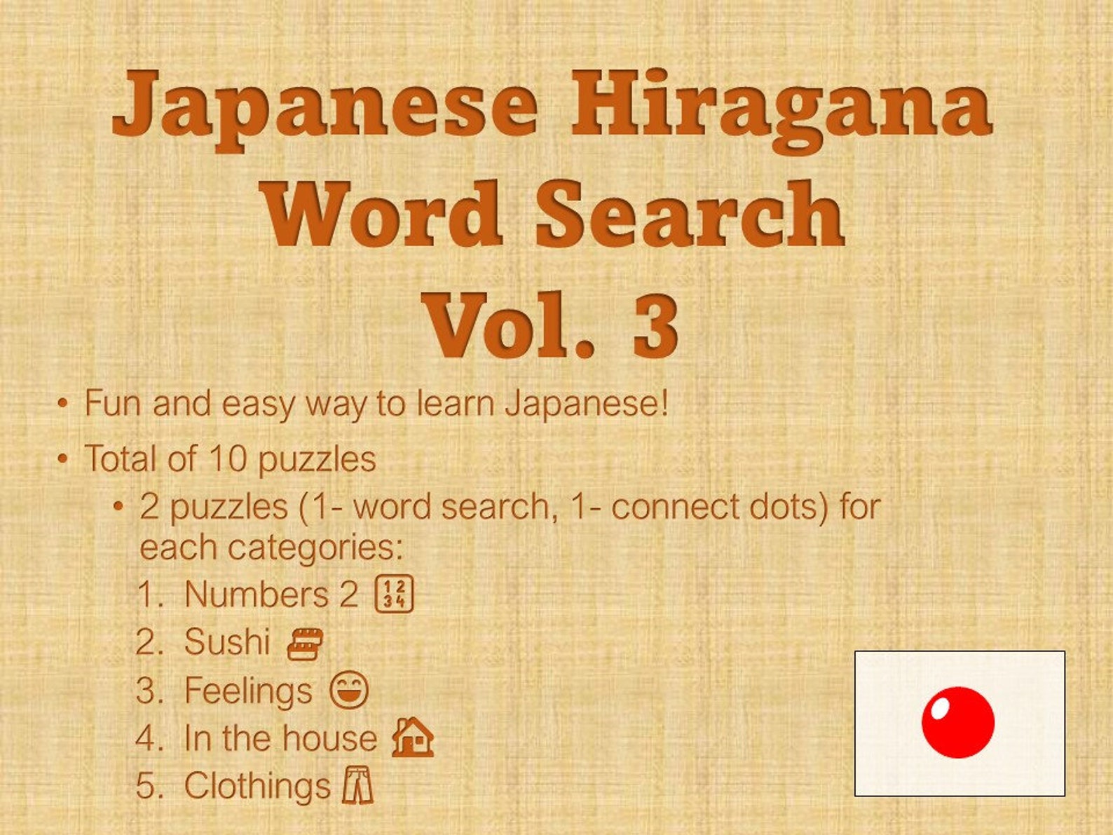 Printable Japanese Word Search Puzzle for Beginners and Kids - Etsy