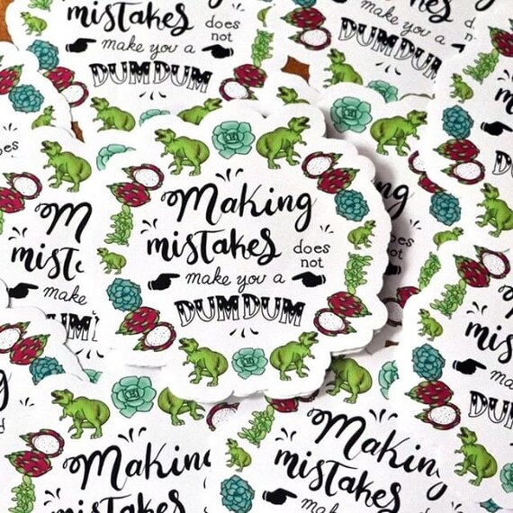 Making Mistakes Sticker | Etsy