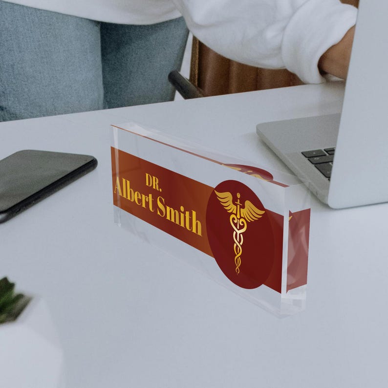 Doctor Desk Name Plate, Clinic Name Plate, Personalized Sign, Desk ...