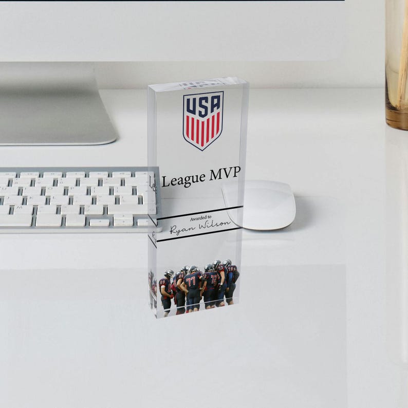 Personalized American Football Team Plaque: A Unique Corporate Trophy ...