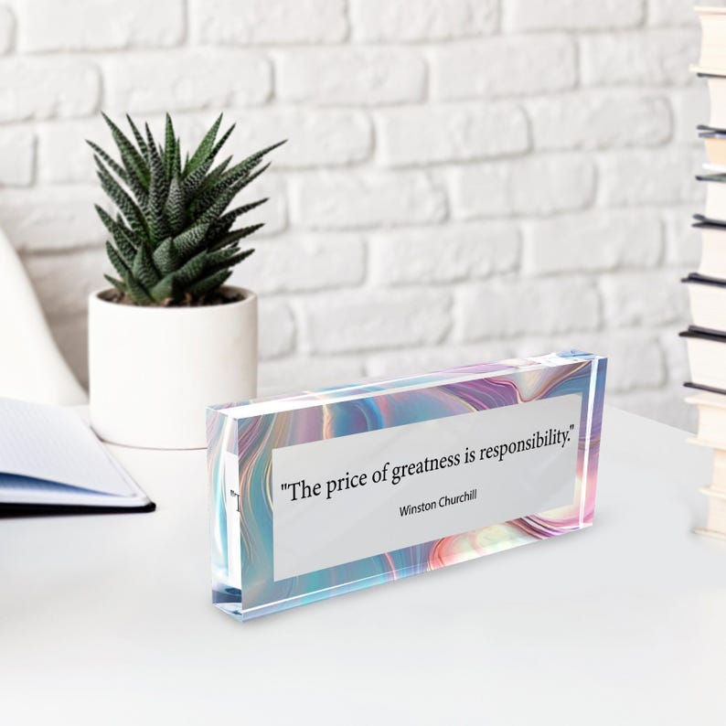 Personalized Acrylic Sign With Your Custom Quote – Elegant Clear ...