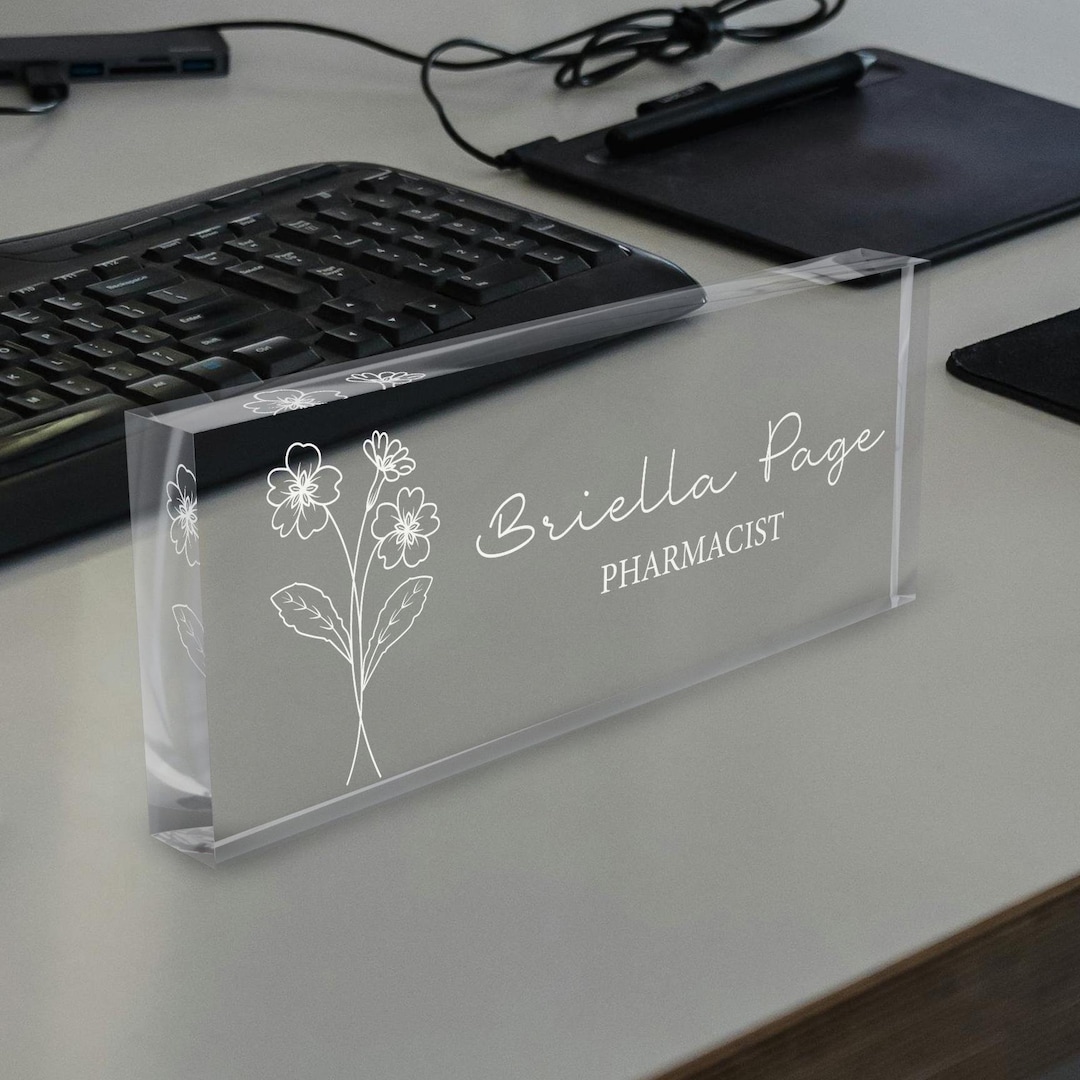 Stylish Personalized Desk Name Plate for Managers & Ceos Custom Office ...