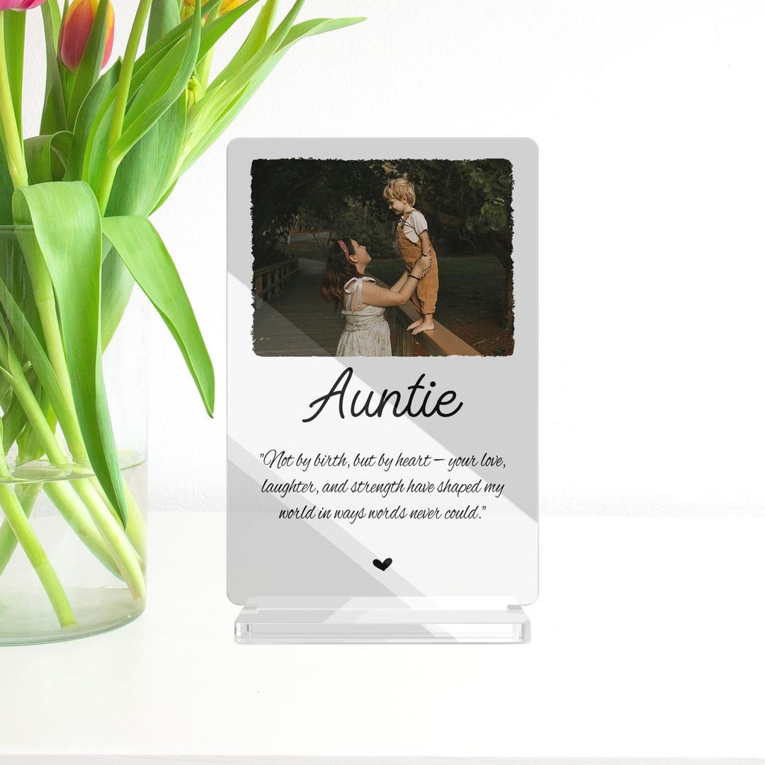 Custom Aunt Gift • Personalized Photo Acrylic Block • Auntie ...