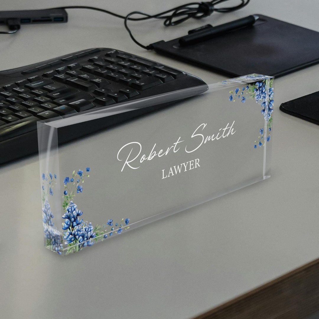 Custom Desk Name Plate for Men, Desk Name Plate for Manager, CEO ...