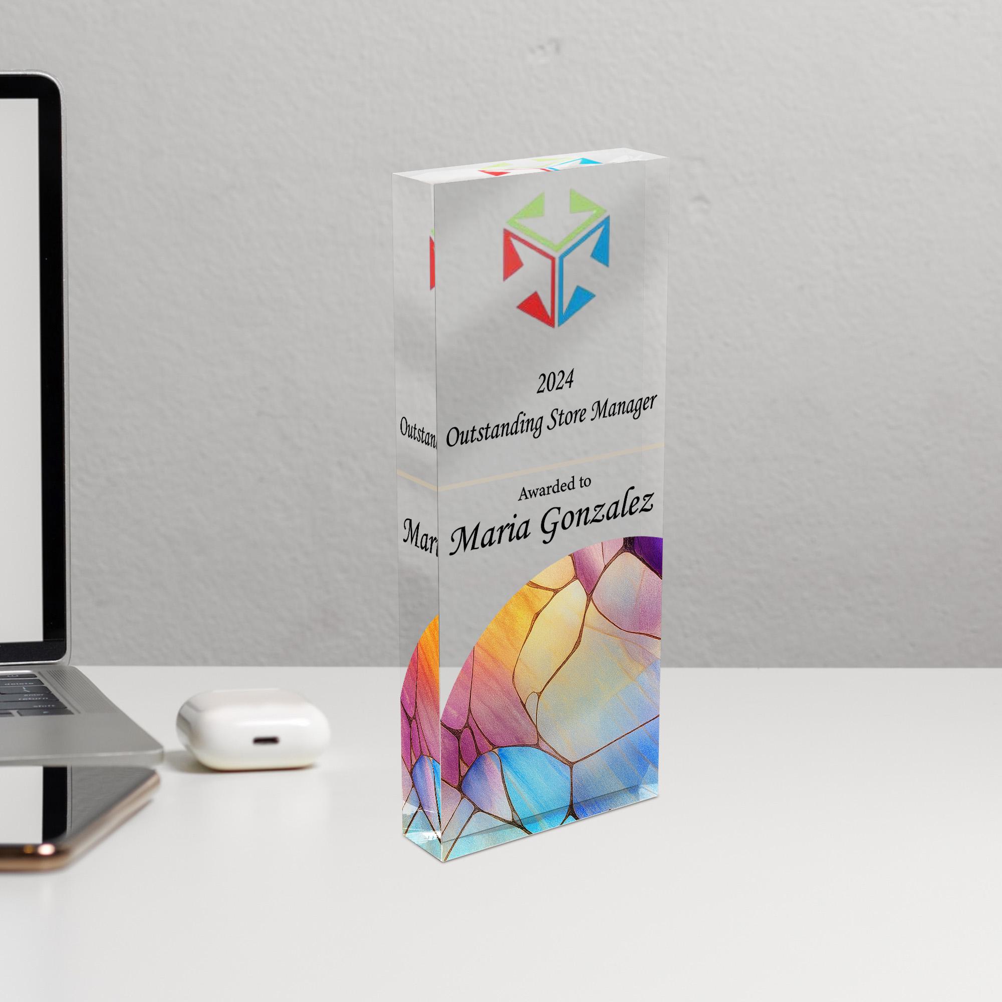 Custom Award Plaque Corporate Trophy Award - Company Anniversary ...