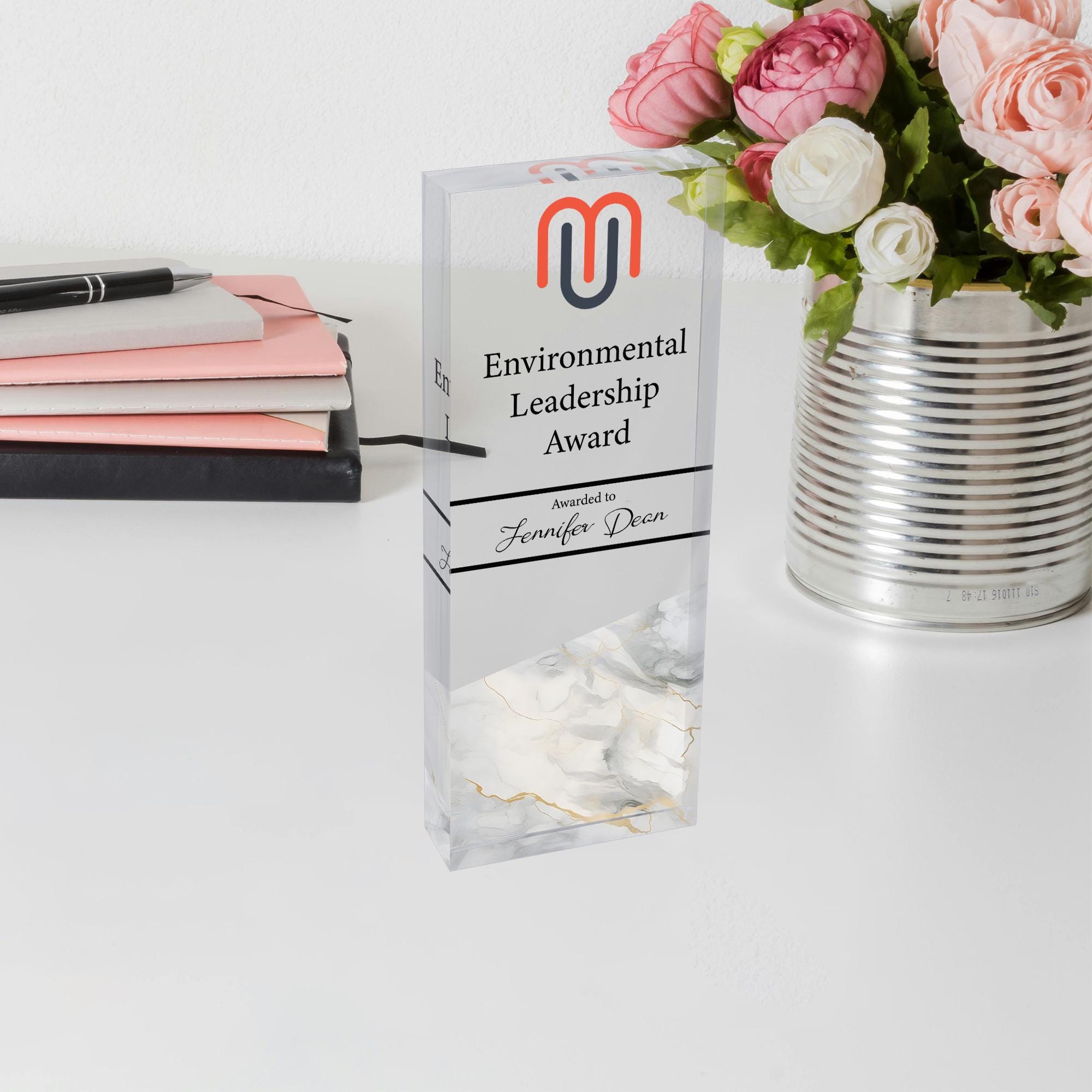 Custom Award Plaque Corporate Trophy Award Company Anniversary Employee