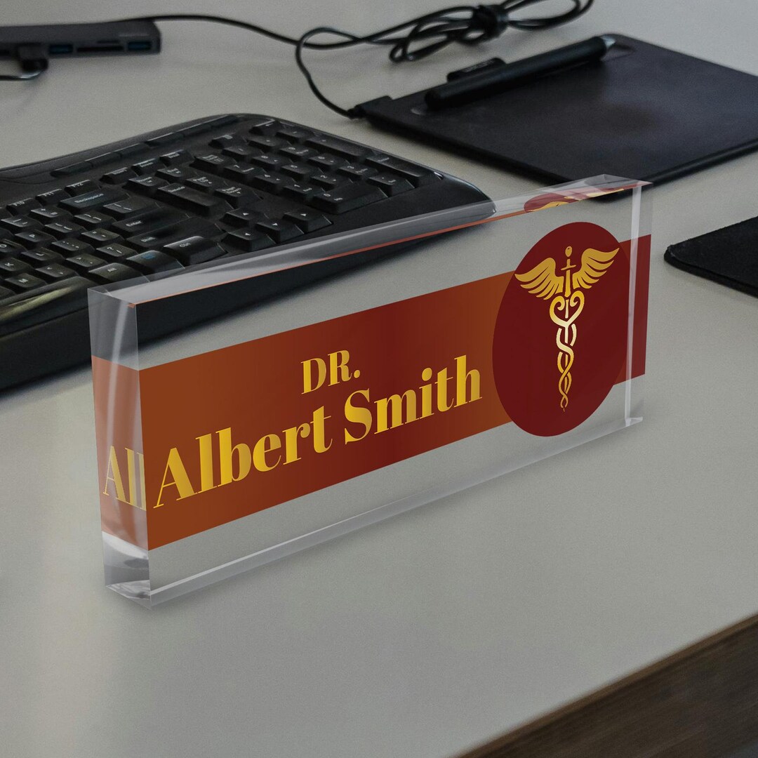 Doctor Desk Name Plate, Clinic Name Plate, Personalized Sign, Desk ...