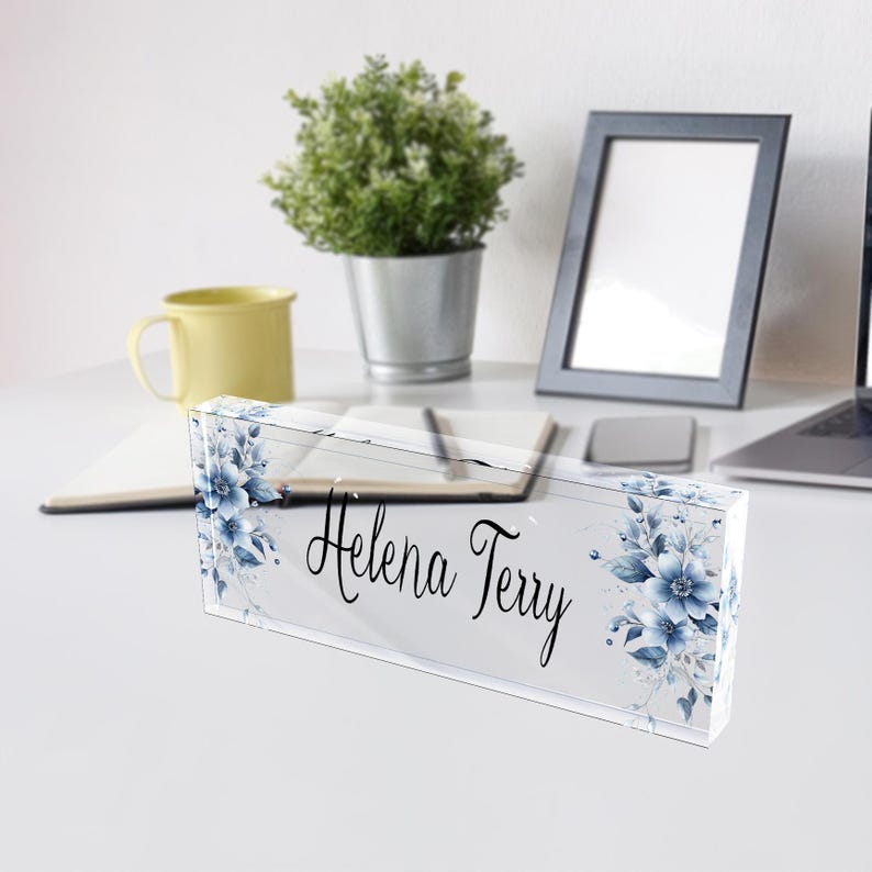 Custom Desk Plaque | Personalized Office Nameplate | Employee ...