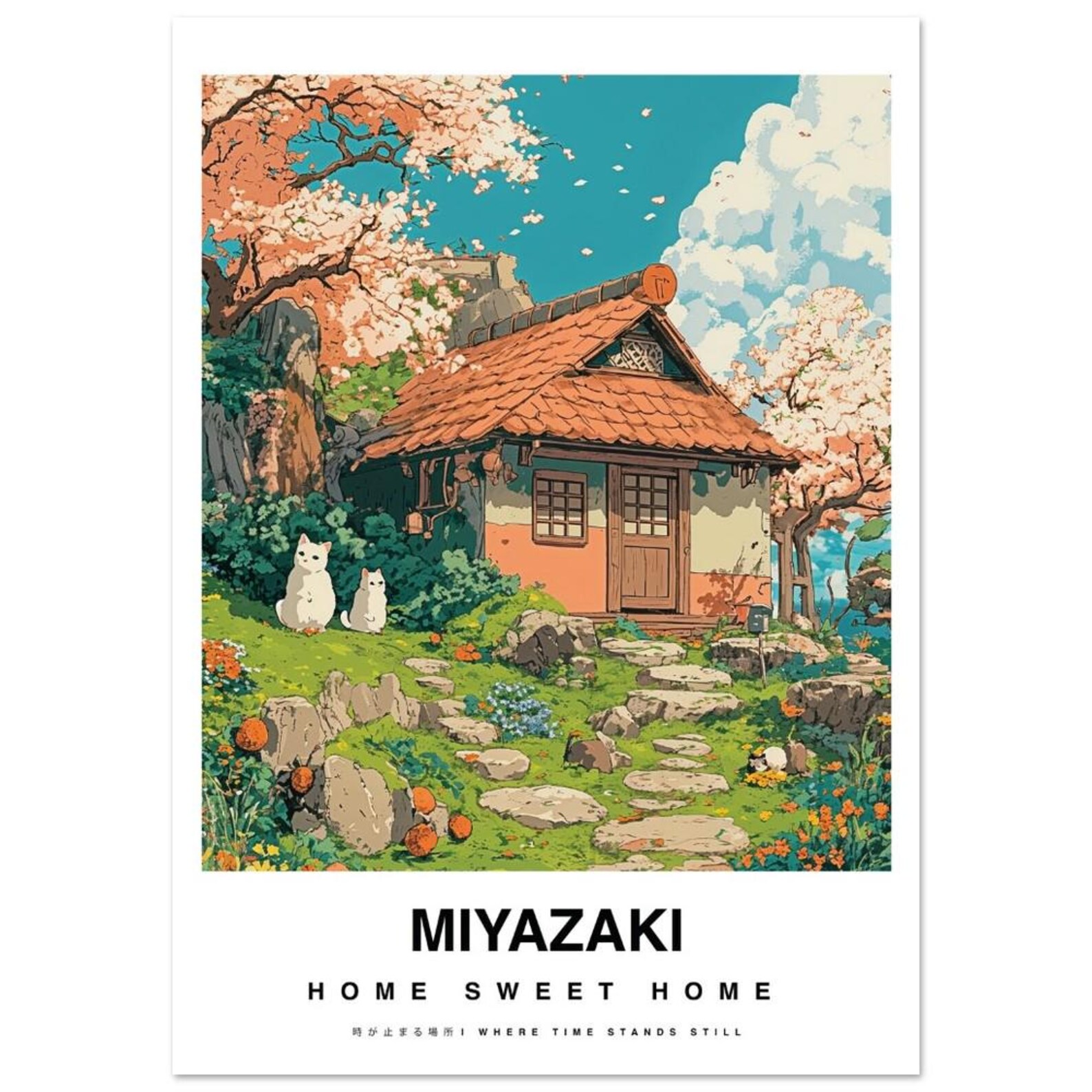 Studio Ghibli Inspired Print, House Decoration Japanese, Hayao Miyazaki ...