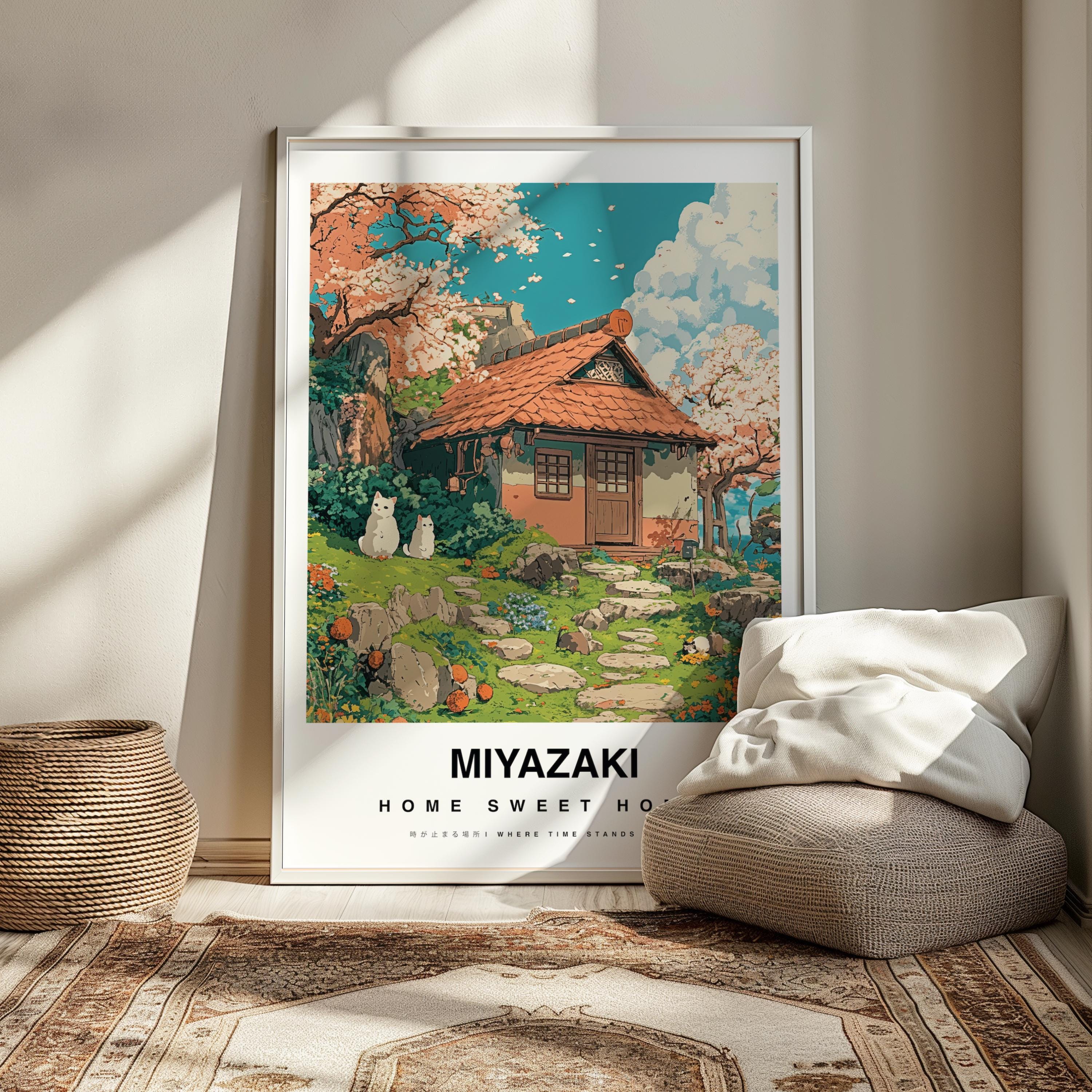 Studio Ghibli Inspired Print, House Decoration Japanese, Hayao Miyazaki ...