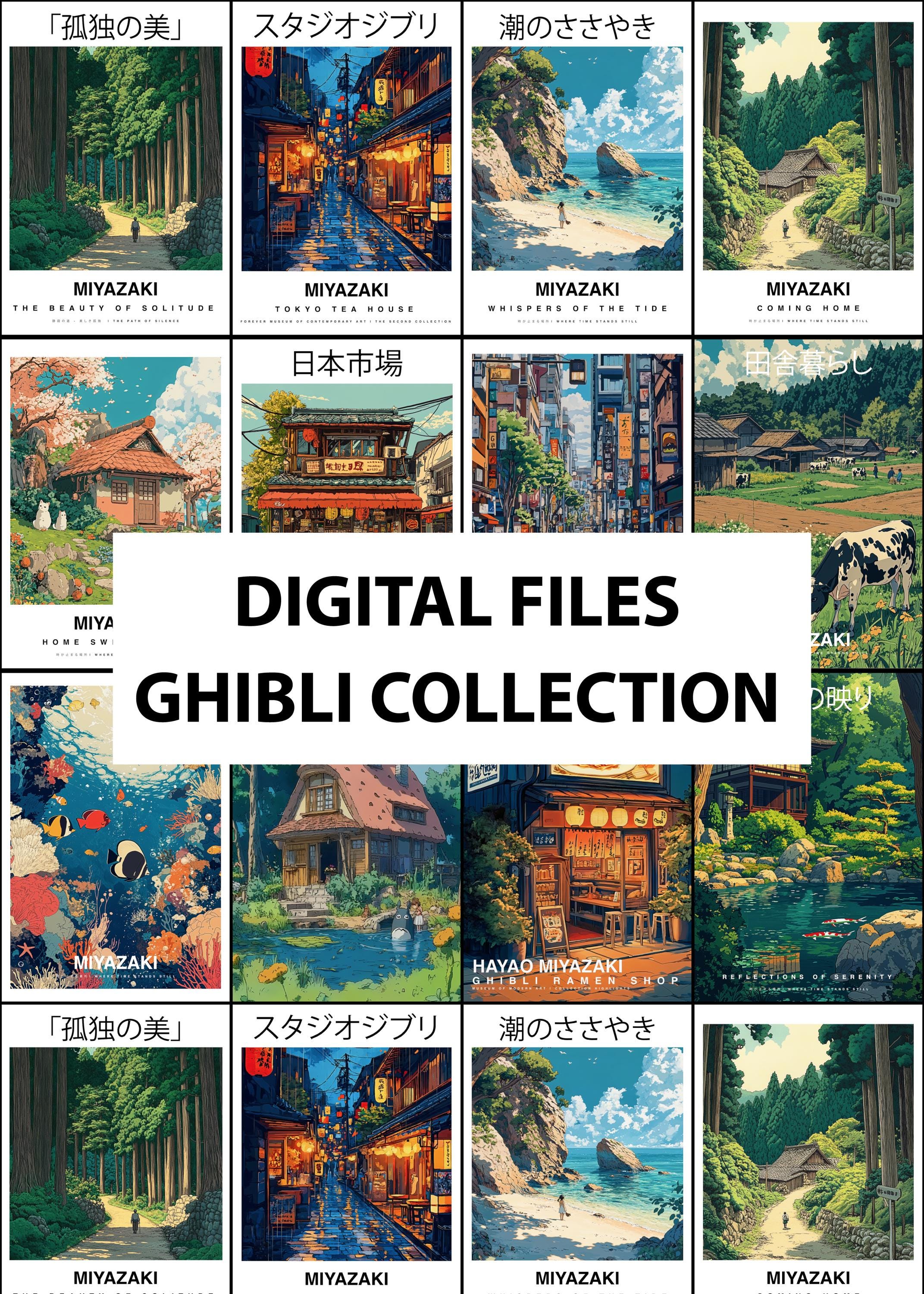 Printable A1 Digital Art, Studio Ghibli Inspired Prints, Choose Your ...
