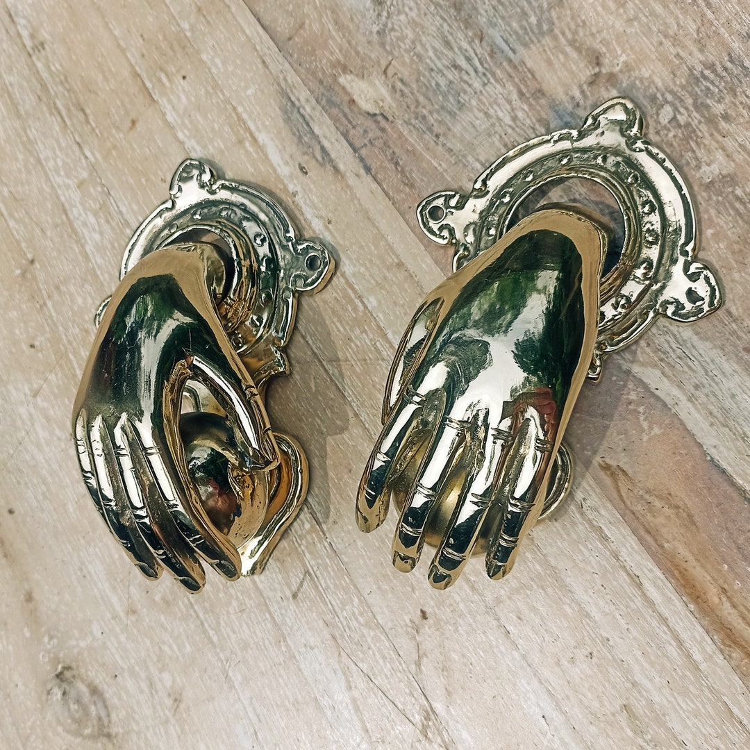 Stunning Door Knocker Doorbell Vintage Brass Decor - Etsy