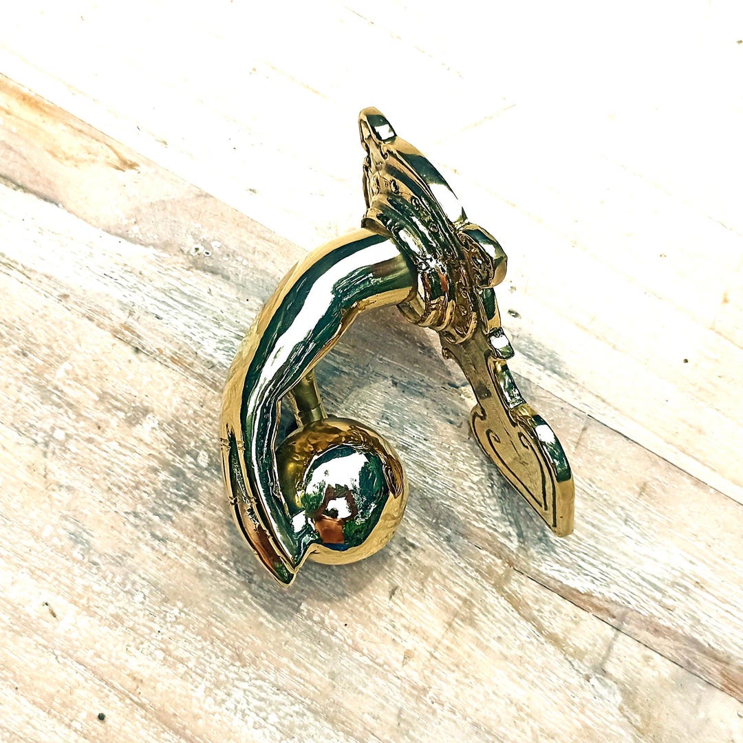 Door Knocker Doorbell Vintage Brass Decor - Etsy