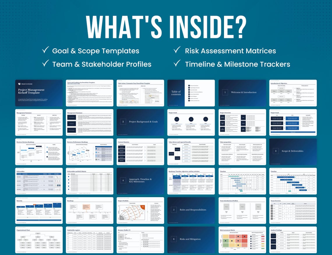 Project Management Kick-off Template | Professional Powerpoint ...