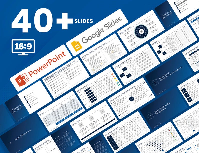 Ultimate Project Management Powerpoint Template 40+ Editable Slides ...