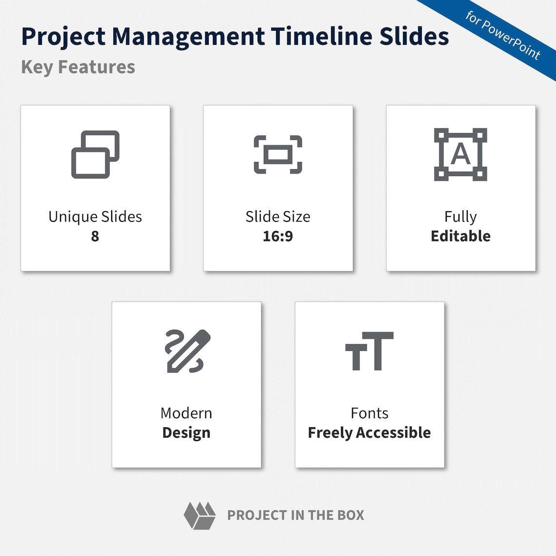 Project Management Timeline Template | Gantt Chart & Roadmap Powerpoint ...