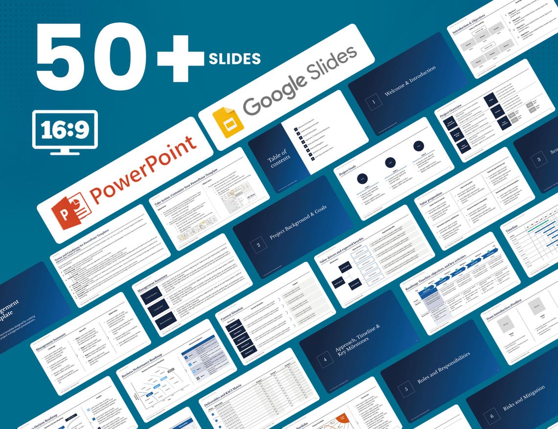 Project Management Kick-off Template | Professional Powerpoint ...