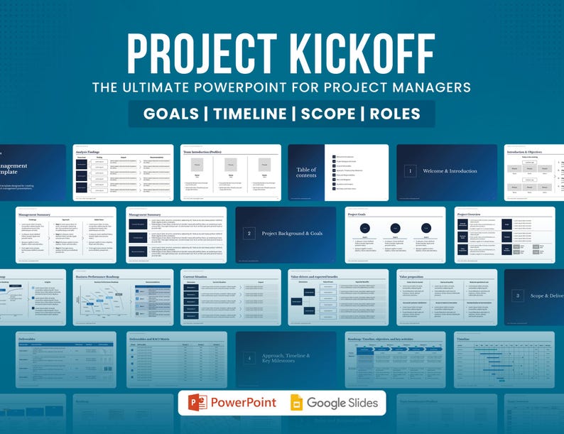 Project Management Kick-off Template | Professional Powerpoint ...