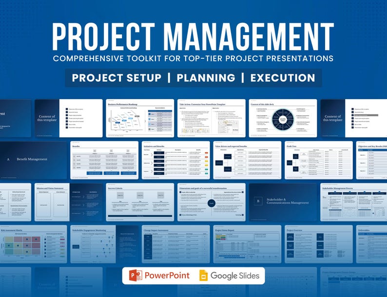 Essential Project Management Powerpoint Template 40+ Editable Slides ...