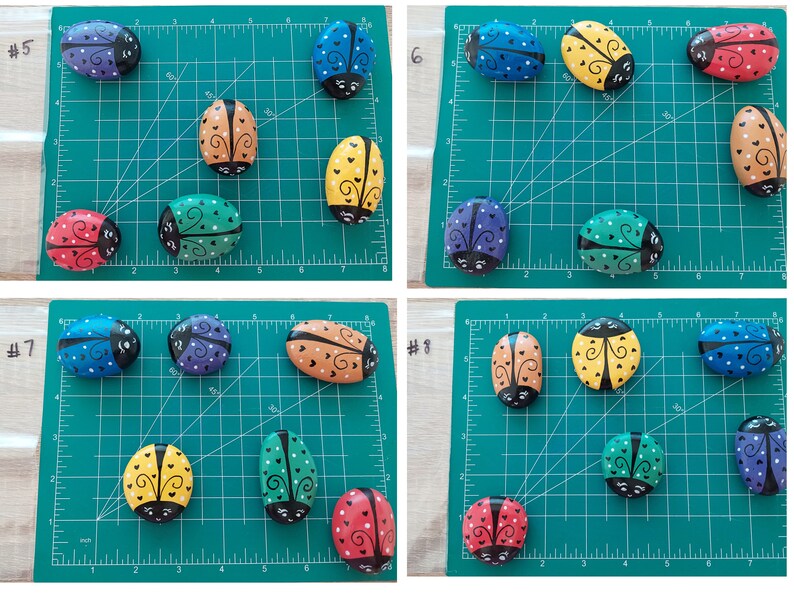 Painted Kindness Rocks Ladybug Rocks Rainbow Stones Garden - Etsy