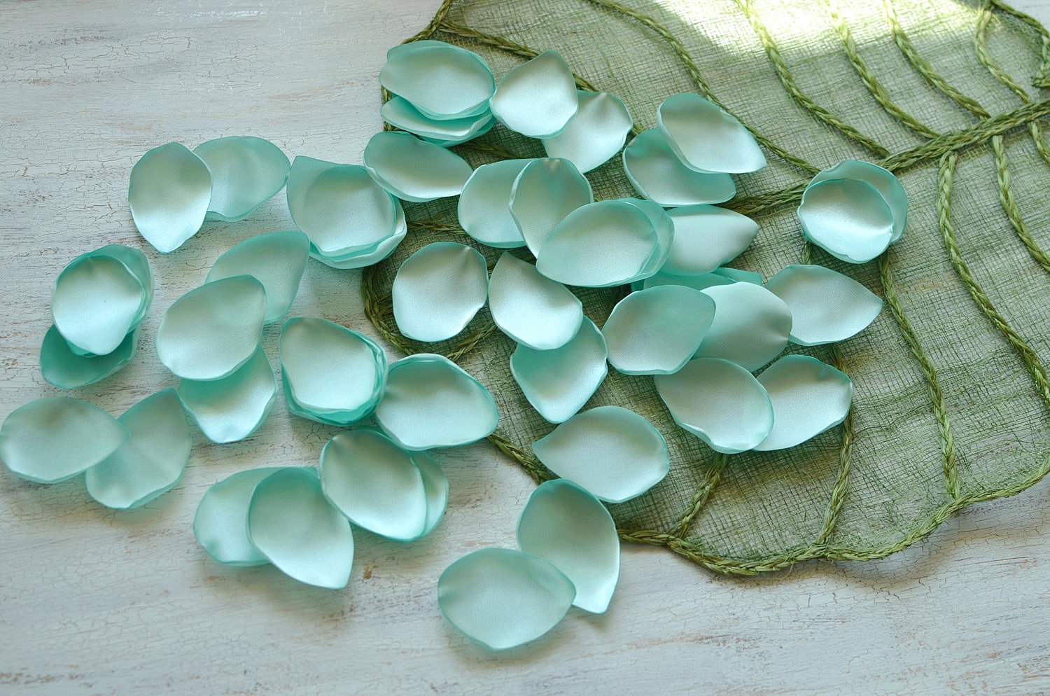 Satin leaf appliques rose petals fabric embellishments | Etsy