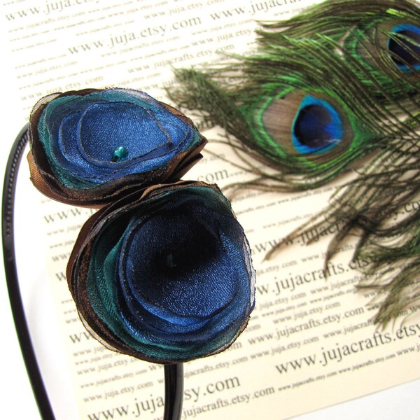 Peacock Headband - Etsy