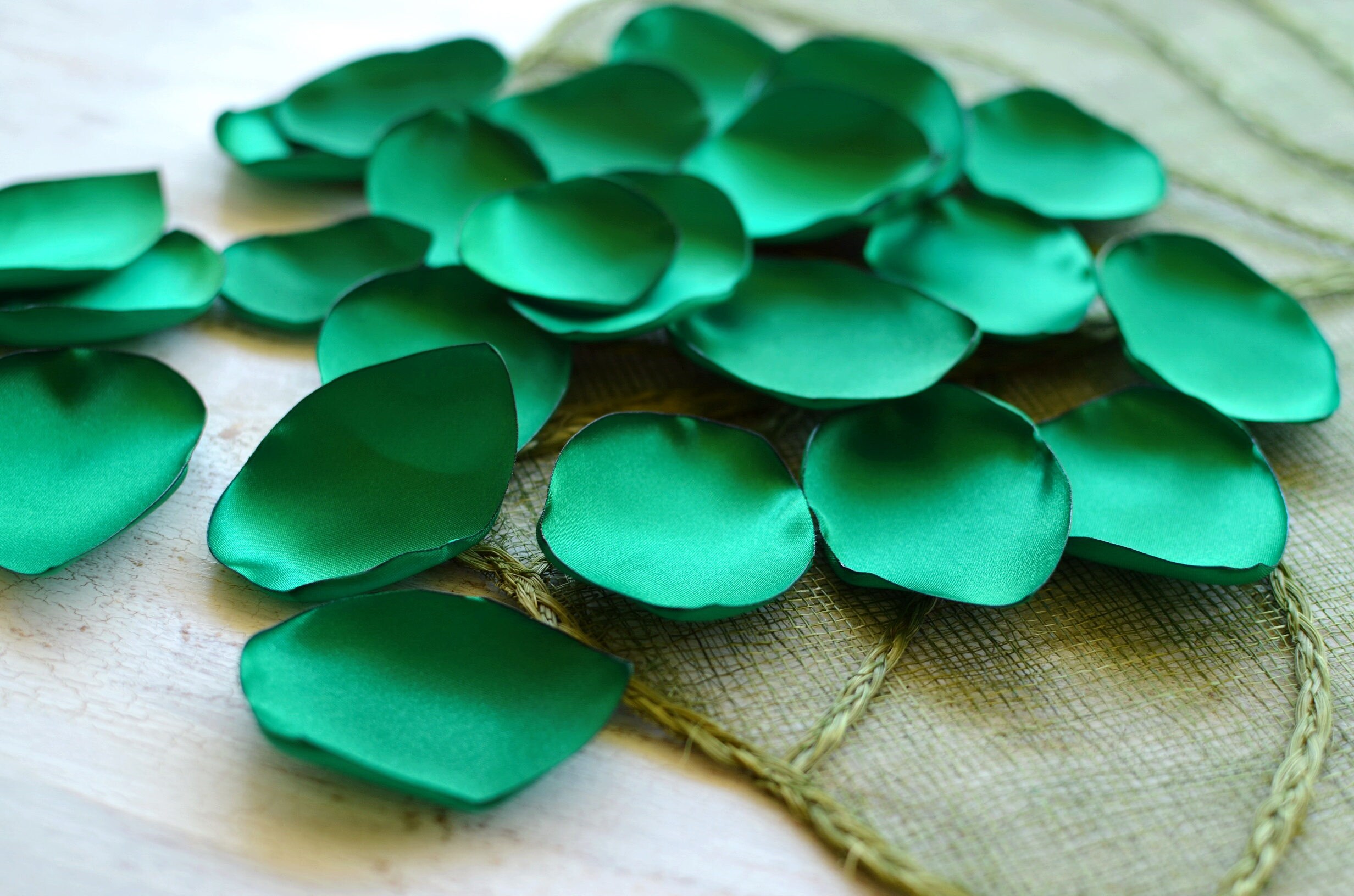 Satin Leaf Appliques, Rose Petals, Fabric Embellishment, Fabric Petal ...