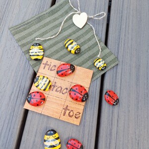 Ladybugs and Bumblebees Painted Rocks, Painted Kindess Rocks, Garden ...