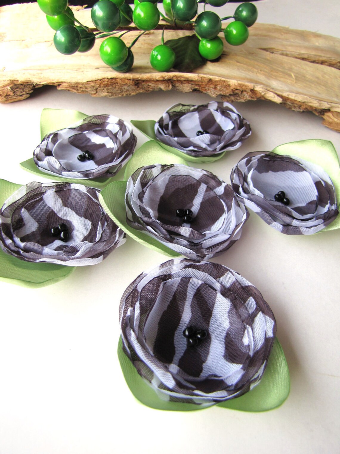 Handmade Fabric Flower Appliques Floral Embellishments - Etsy