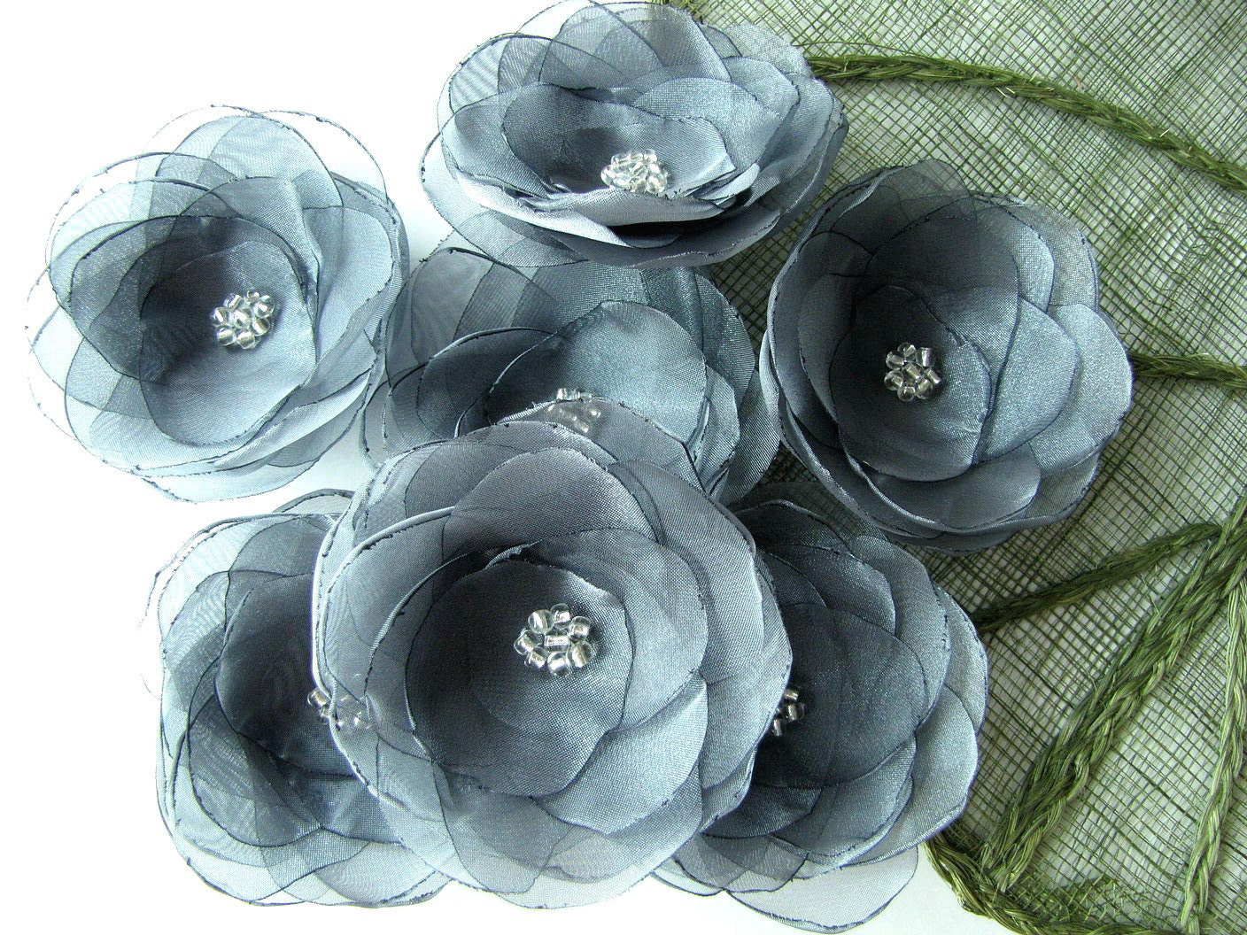 Water Lilies Handmade Organza Sew On Flower Appliques 5 Etsy Australia