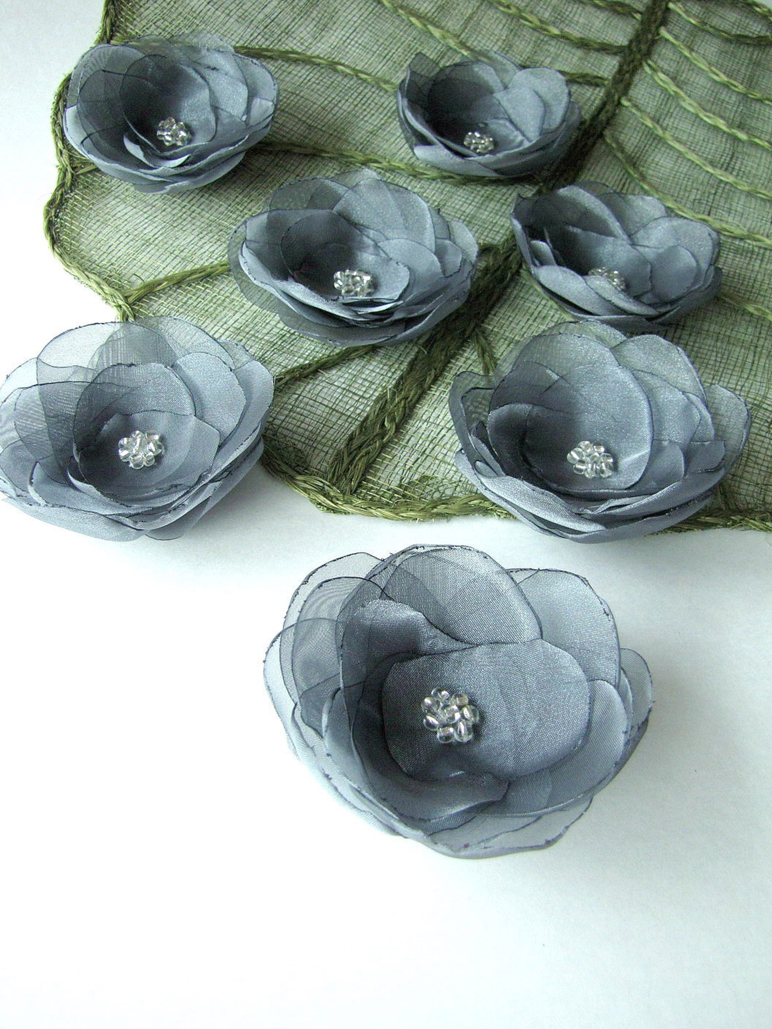 Water Lilies Handmade Organza Sew On Flower Appliques 5 Etsy Australia