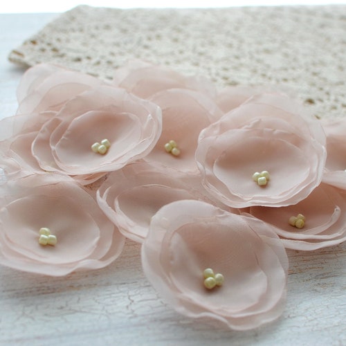 Fabric Silk Flower Applique Flower Cloth Stickers DIY Jacket - Etsy