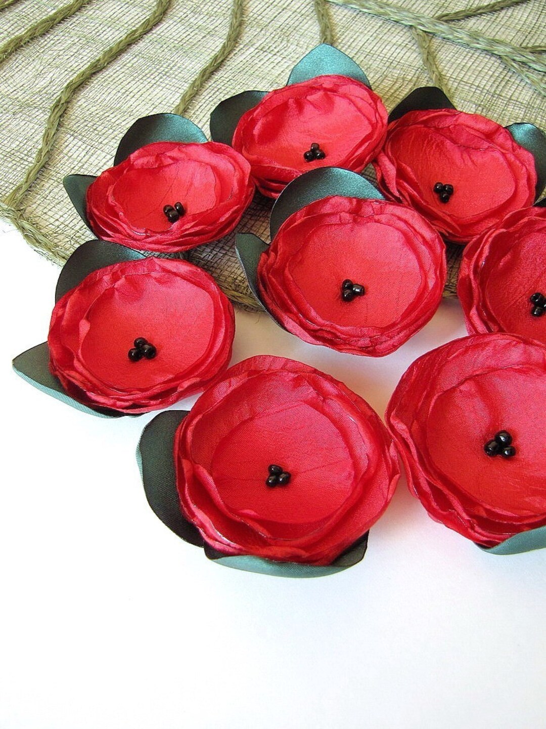 Fabric Flower Appliques, Flower Embellishments, Silk Flowers, Silk ...