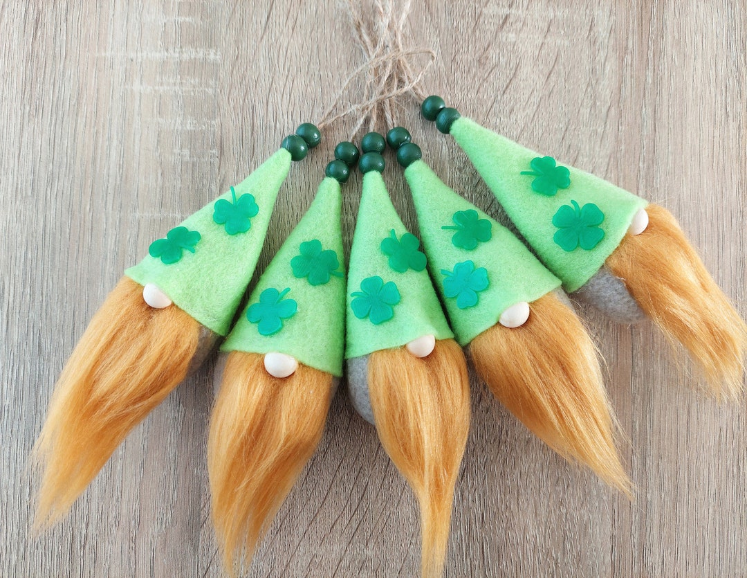 St Patricks Day Gnome Ornament, Gift Topper, Home Decor, Tree Ornament ...