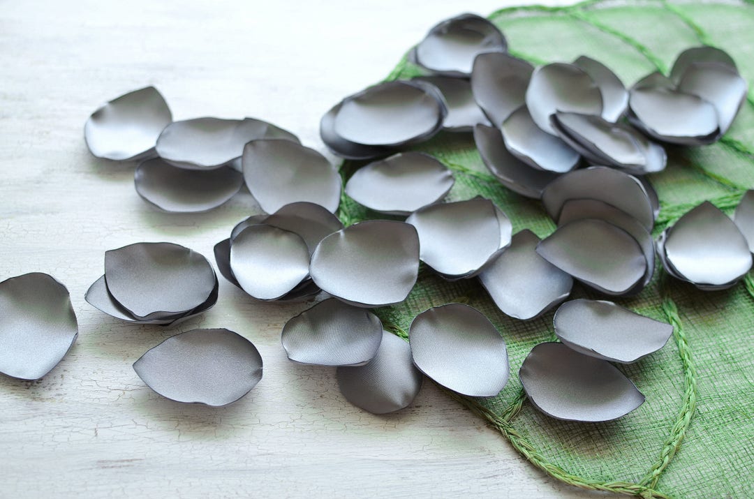 Satin Leaf Appliques, Rose Petals, Fabric Embellishment, Small Fabric ...