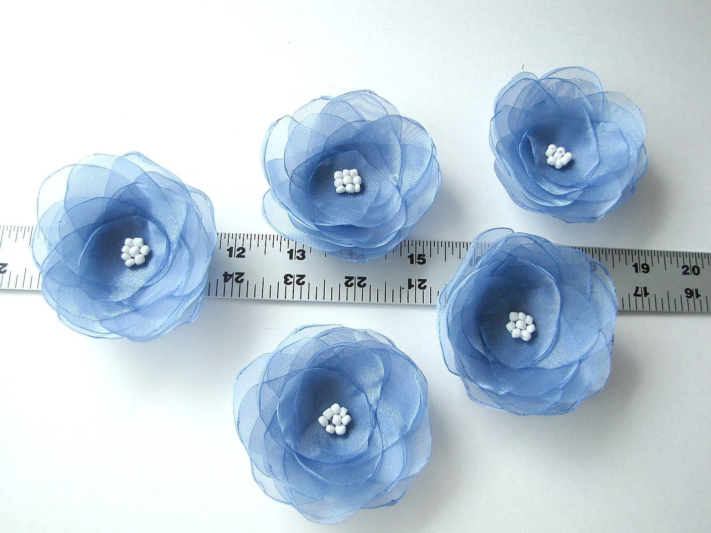 Water Lilies Handmade Organza Sew On Flower Appliques 5 Etsy