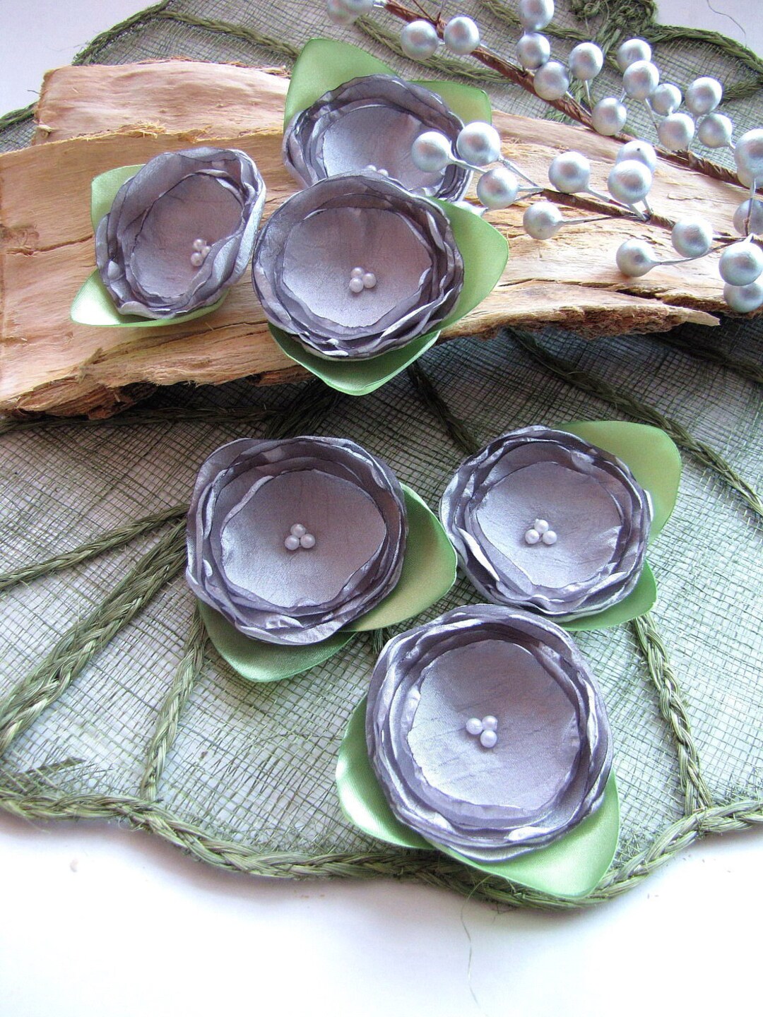 Silk Fabric Flowers, Handmade Fabric Flower Appliques, Floral ...