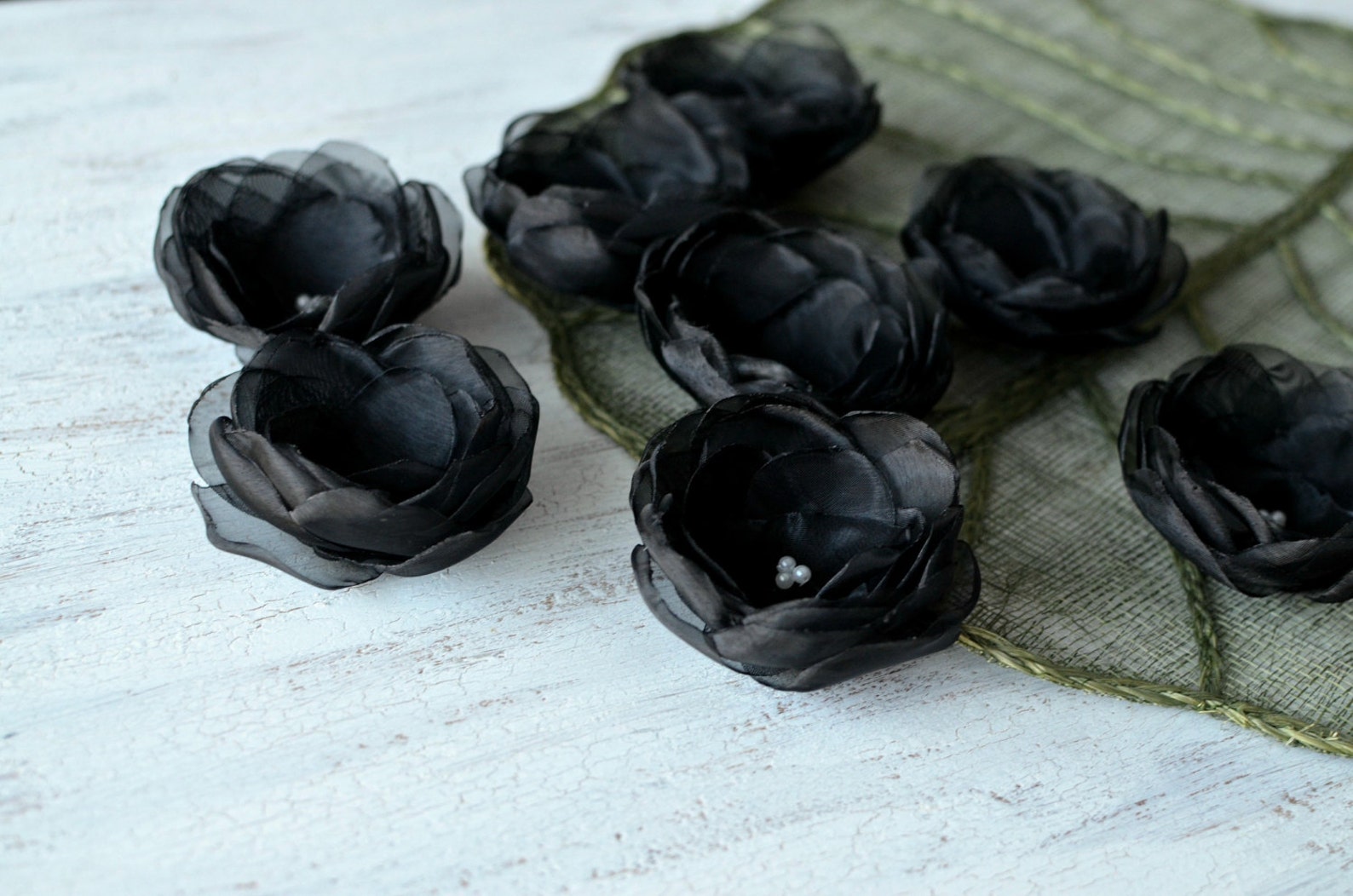 Water Lilies Handmade Organza Sew On Flower Appliques 5 Etsy