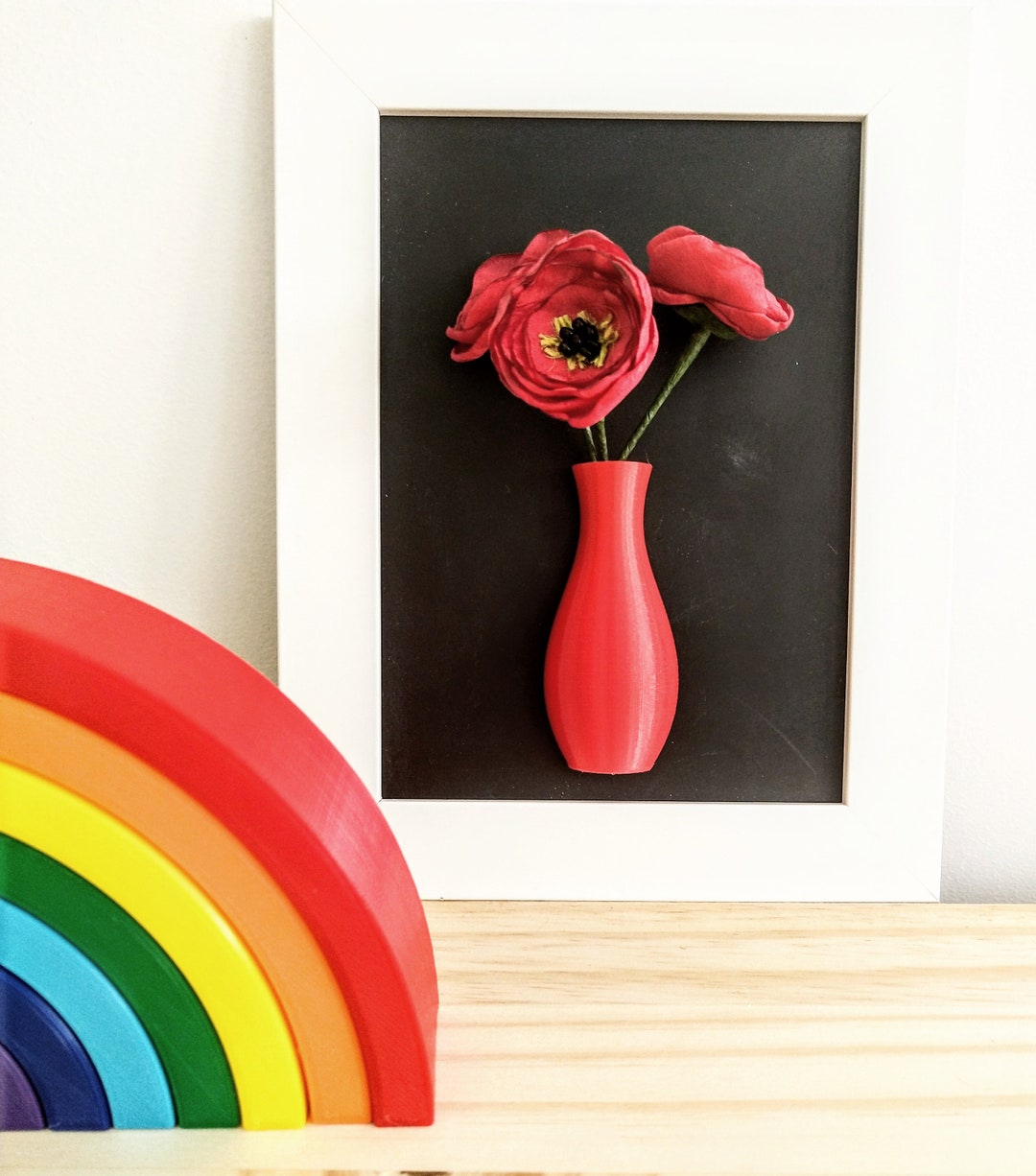 Magnetic Vase, Fridge Magnet, Vase With Flowers, Office Decor, Home ...