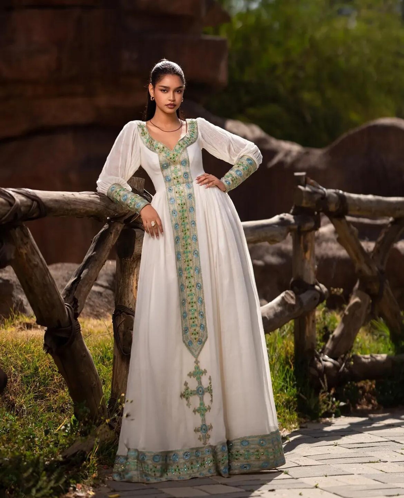 Elegant Ethiopian & Eritrean Habesha Dress | Traditional Handwoven ...