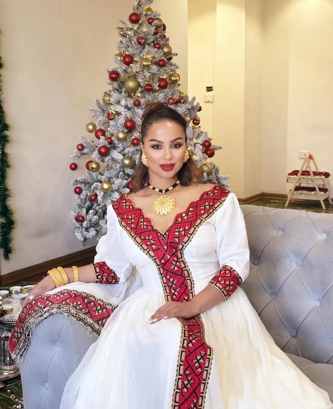 Elegant Ethiopian Habesha Dress | Traditional Kemis Zuria | Authentic ...