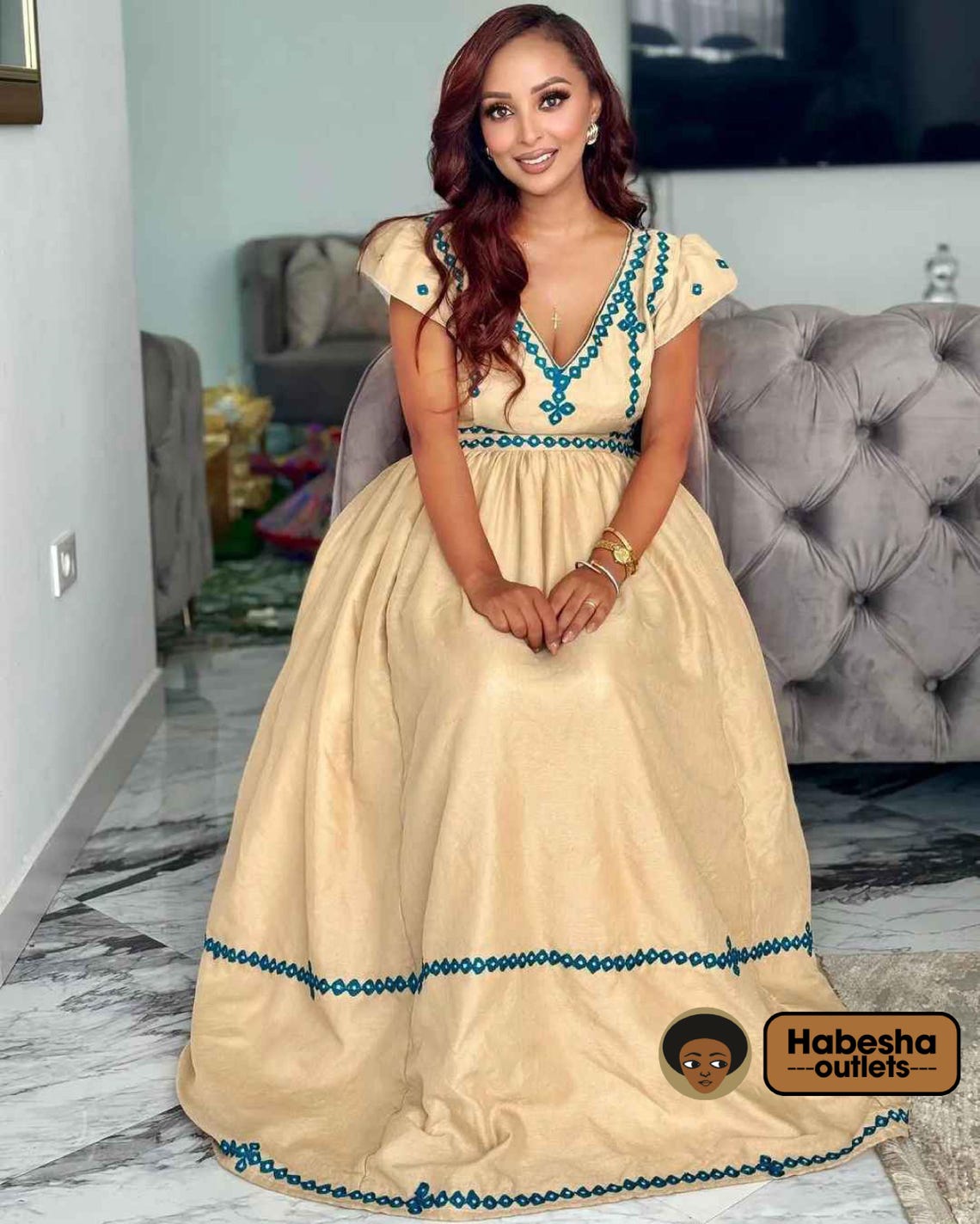 Elegant Ethiopian & Eritrean Habesha Dress | Traditional Handwoven ...