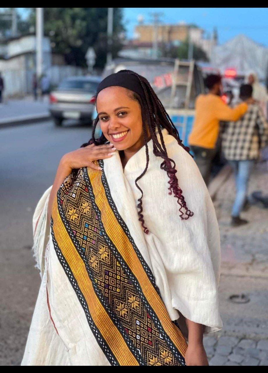 Handwoven Ethiopian Gabi Blanket | Pure Cotton Comfort | Traditional ...