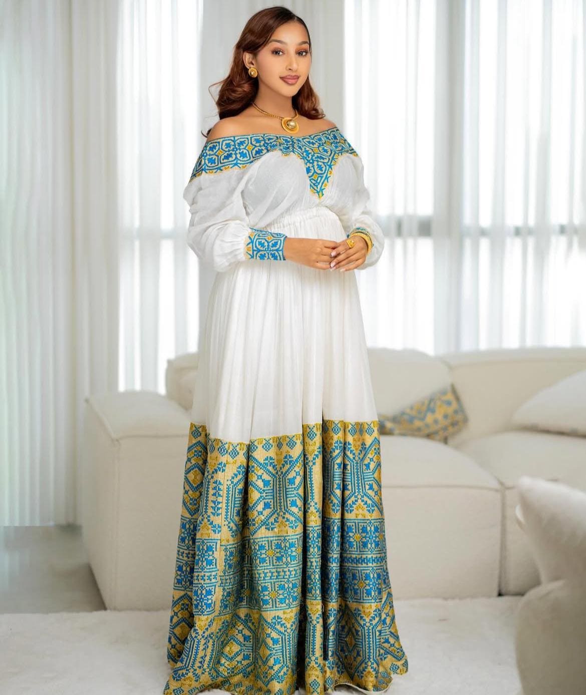 Modern Habesha Dress: Traditional Ethiopian Zuria Kemis - Etsy